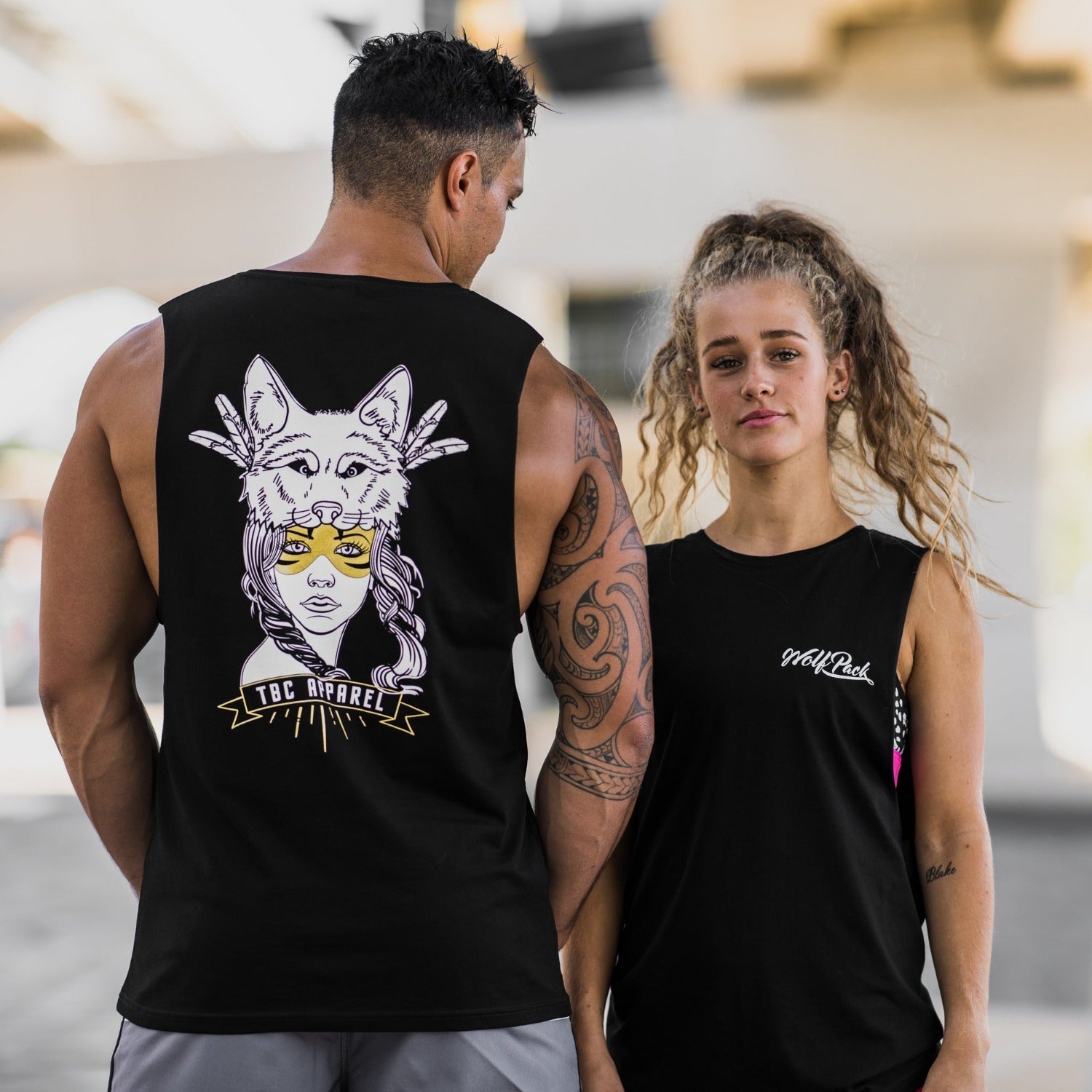 TBC Unisex Muscle Tank // Black Wolf Pack | GND Fitness